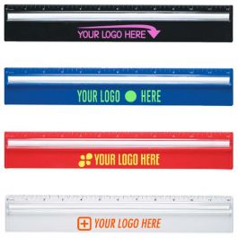 Imprinted Plastic 12 Inch Ruler With Magnifying Glass from Logotech 100097