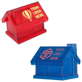 Personalized Plastic House Shape Bank with Your Logo 100774