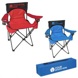 Custom Portable Collapsible Padded Folding Chair with Bag by Logotech ...