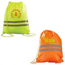 Custom Reflective Drawstring Backpack from Logotech 129404