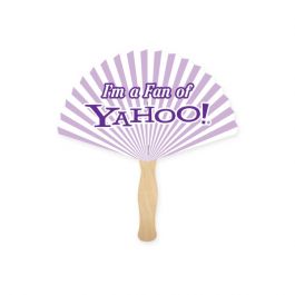 Round Triangle Shape Full Color Hand Fan 2 Sided 133158