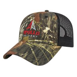 Solid Color Mesh Back Camo Cap 125761