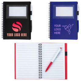 Customizable Spiral Notebook with Id Window from Logotech 100690