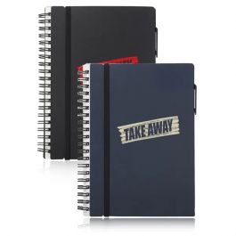 Custom Spiral Notebooks With Elastic Closure by Logotech 149937