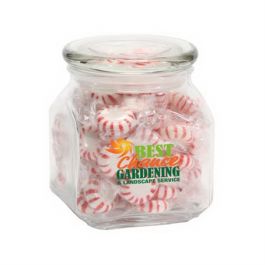 Striped Peppermints In Med Glass Jar 130242