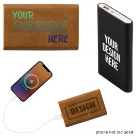 Customized Tanner Pu Wrapped Power Bank 4000 mAh by Logotech 124661
