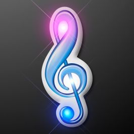 Customized Treble Clef Flashing Lapel Pins by Logotech 156435