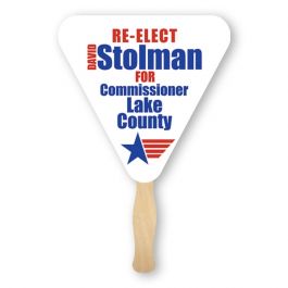 Customized Triangle Shape Hand Fan Sandwich Style by Logotech 132967