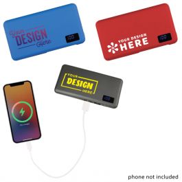 Custom Ul Listed Robust Power Bank With Digital Display Imprinted with ...