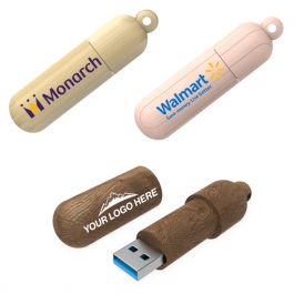 Customizable Wooden USB Flash Drive from Logotech FDWD172
